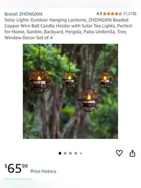 Other | Solar Hanging Tea Lights | Poshmark
